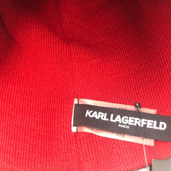 Karl Lagerfeld | Accessories | Karl Lagerfeld Red Eiffel Tower Knit ...